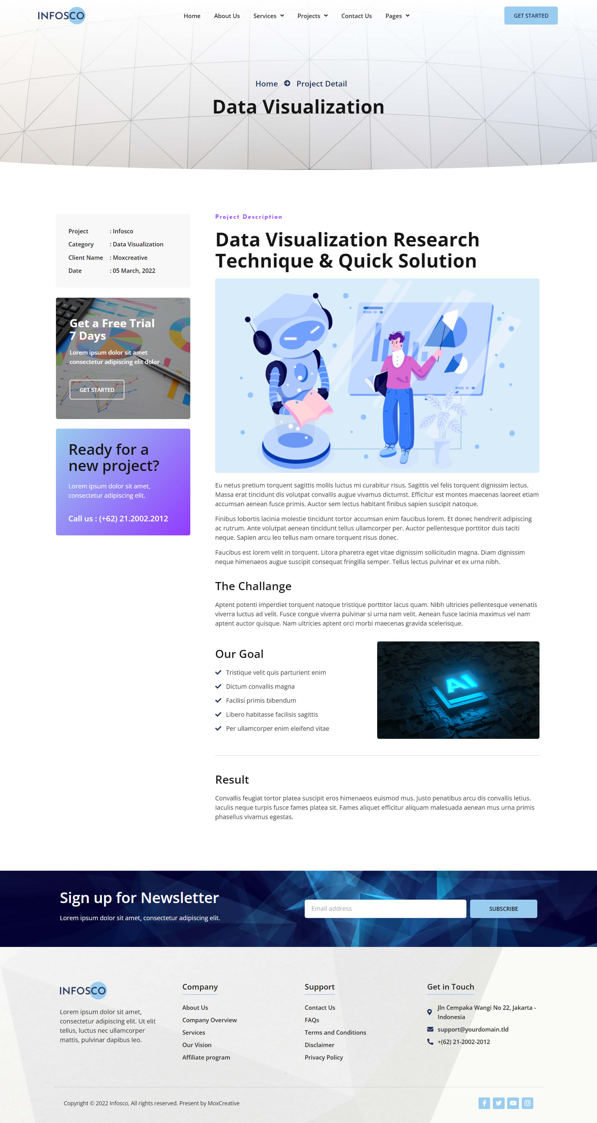 Infosco - Data Science & Analytic Service Elementor Template Kit by moxcreative